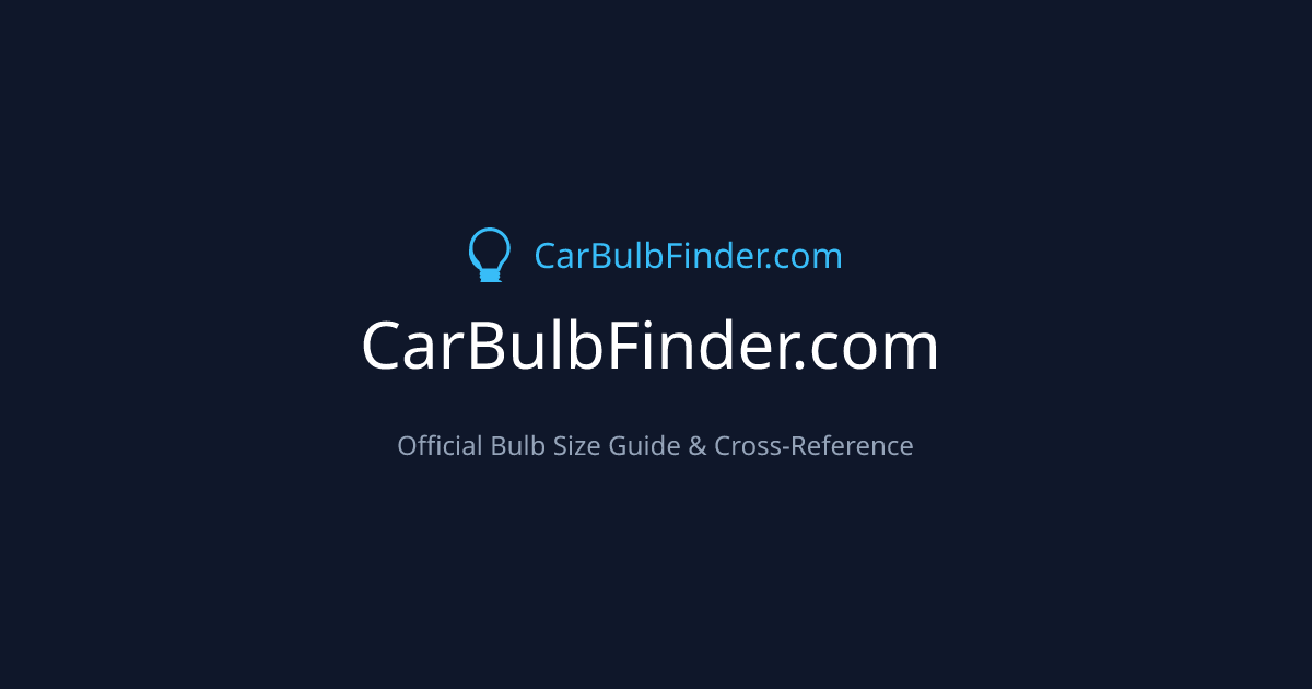 CarBulbFinder.com - The Ultimate Automotive Light Bulb Size Guide